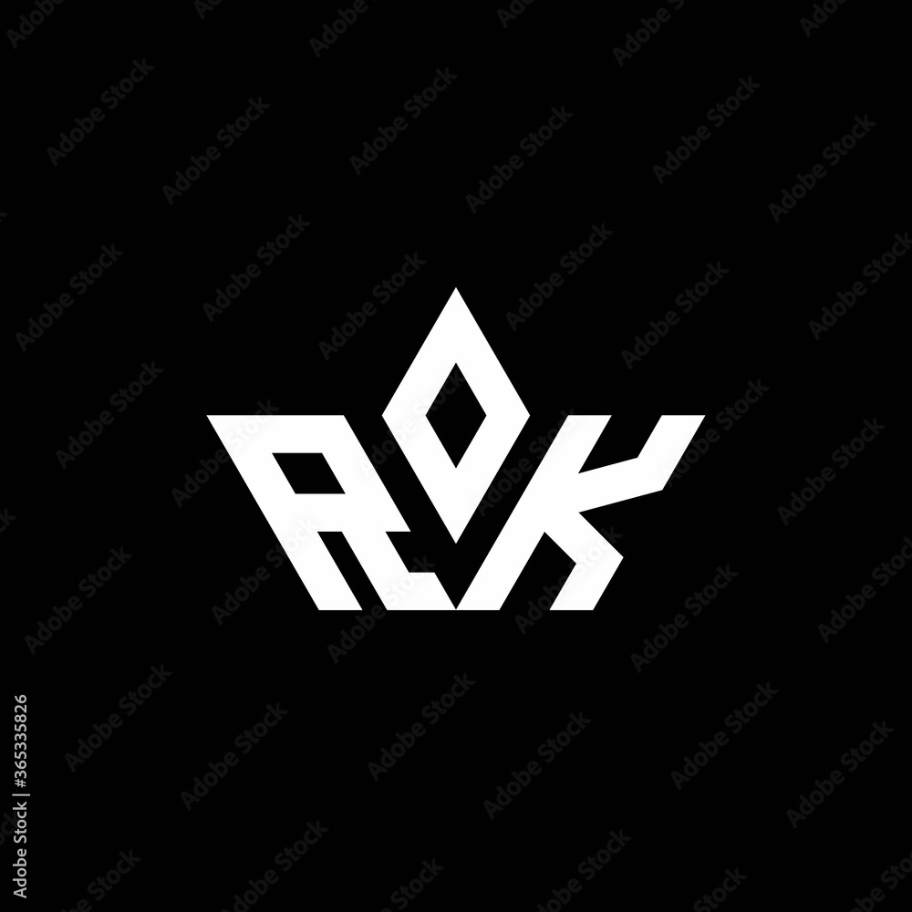 Vetor de RK monogram logo with crown shape luxury style do Stock | Adobe Stock