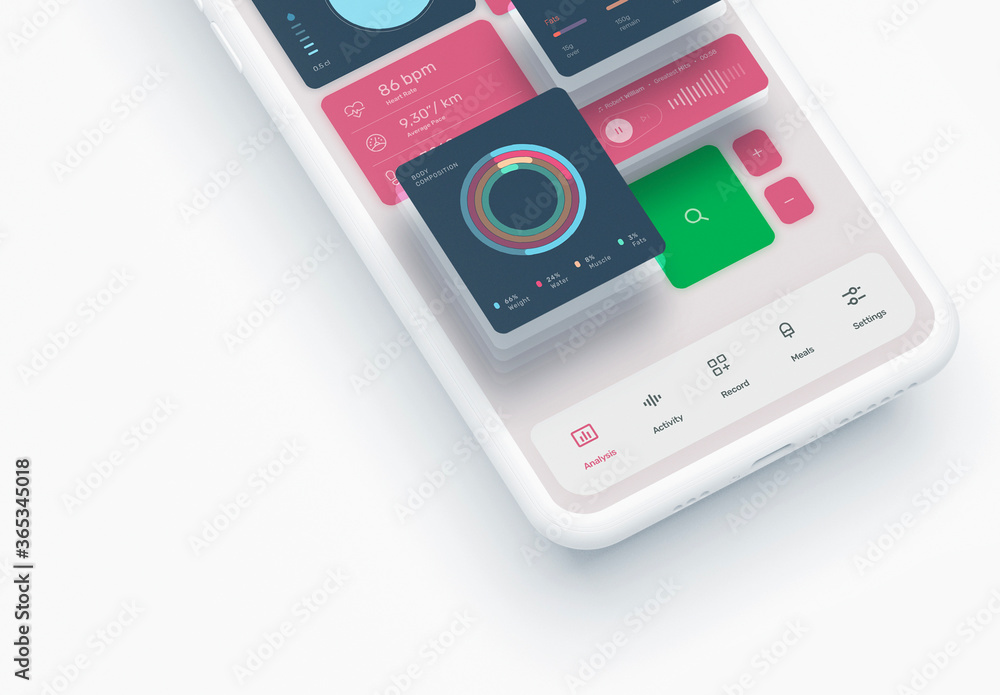 Mobile Device Ui Layout Stock Template | Adobe Stock