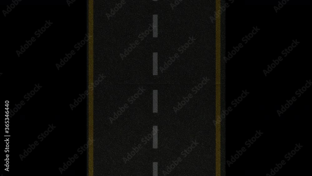 Video Stock Realistic road cement grey color have yellow line is border ...