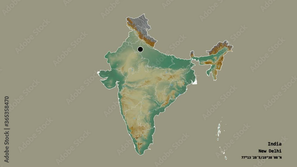 Andaman and Nicobar, union territory of India, with its capital ...