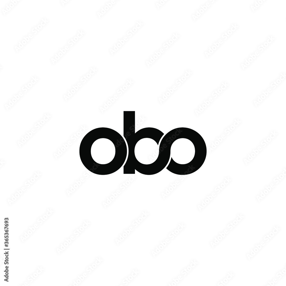 obo letter original monogram logo design Stock Vector | Adobe Stock