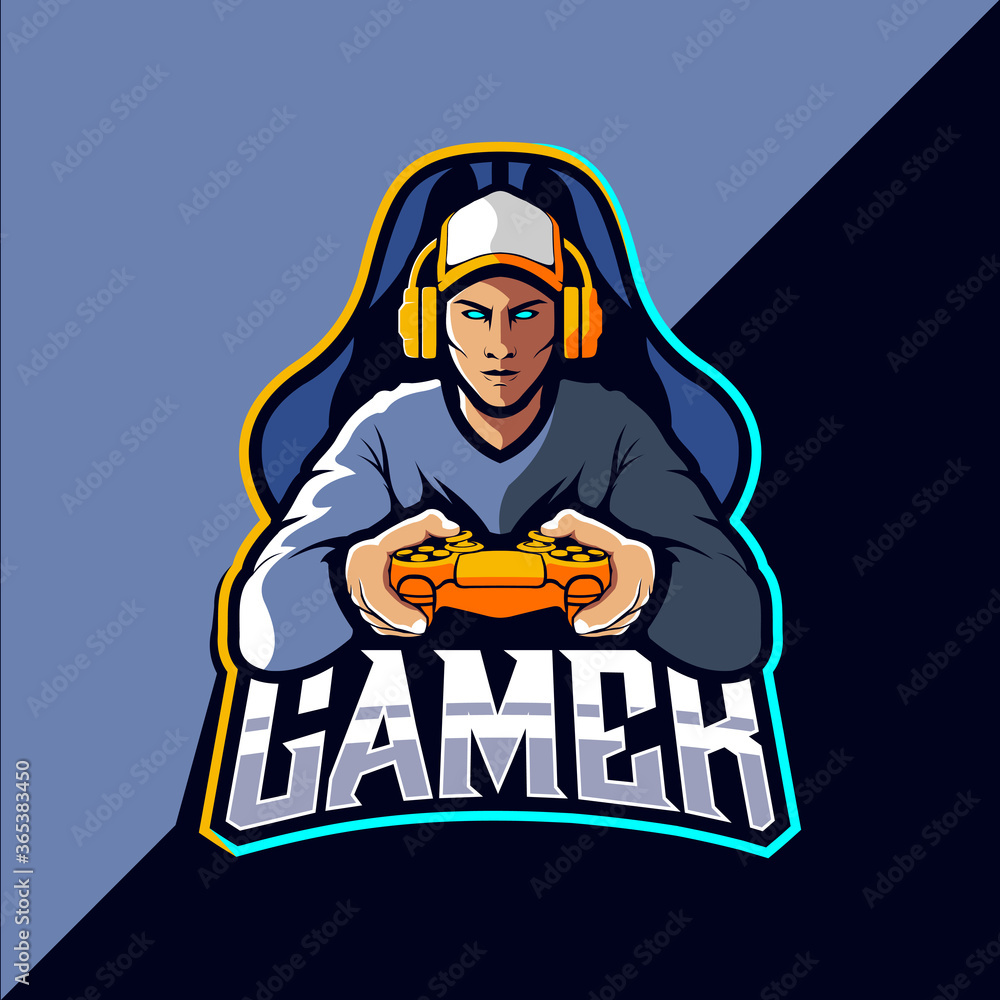 gamer esport logo design vector Stock Vector | Adobe Stock