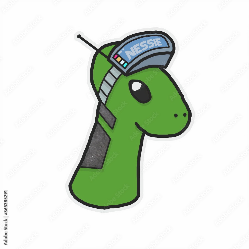 Logo/Sticker "Nessie" Stock Illustration | Adobe Stock