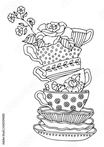 Free Tea Cup Coloring Pages