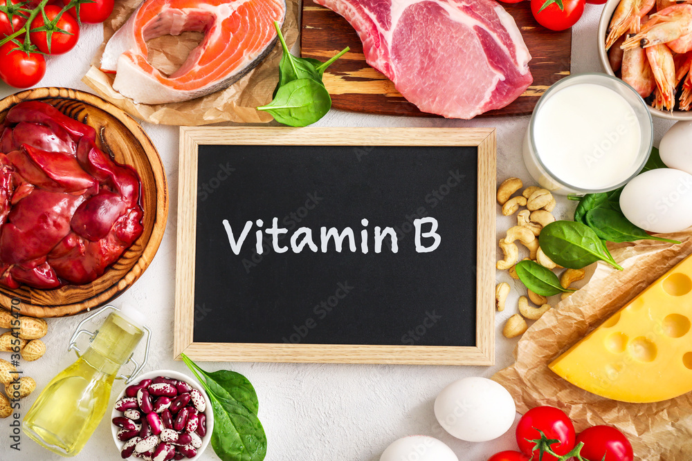 High vitamin B sources assortment Stock Photo | Adobe Stock