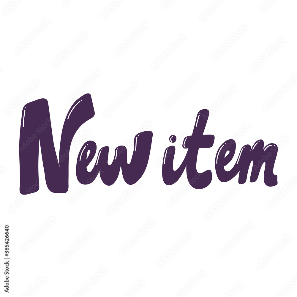 New item. Retro card for decorative design. Vector illustration banner ...