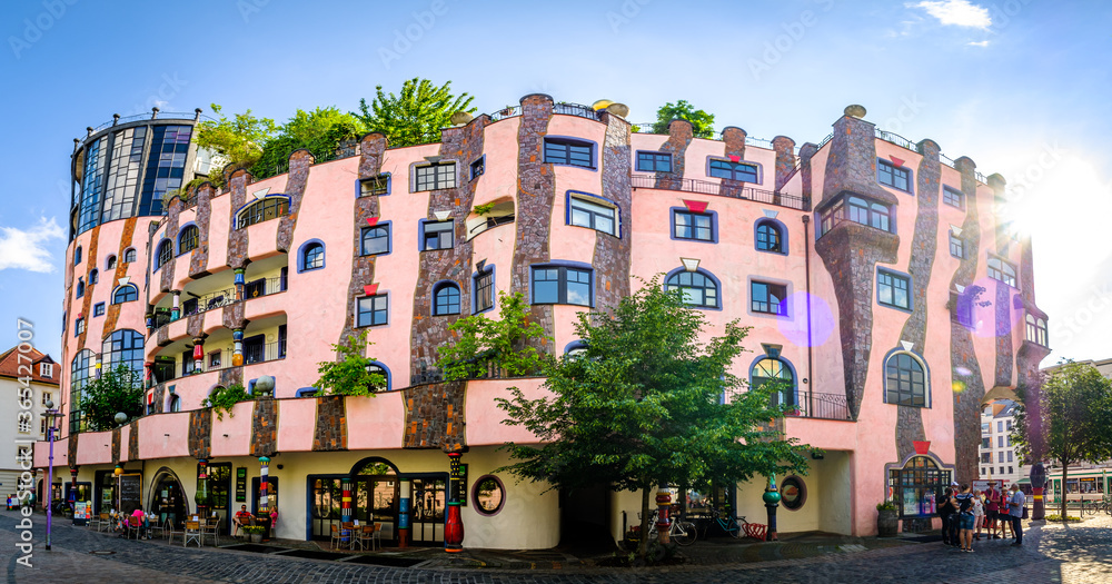 Magdeburg, Germany - June 16: famous Arthouse of the Architect ...