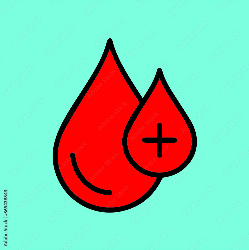 blood drop vector illustration..On 14 June 2020 WHO and all countries ...