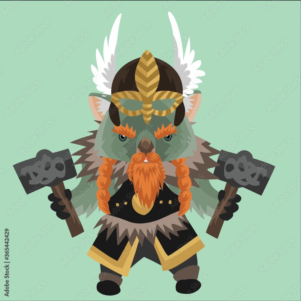 wombat in tribal armour Stock Vector | Adobe Stock