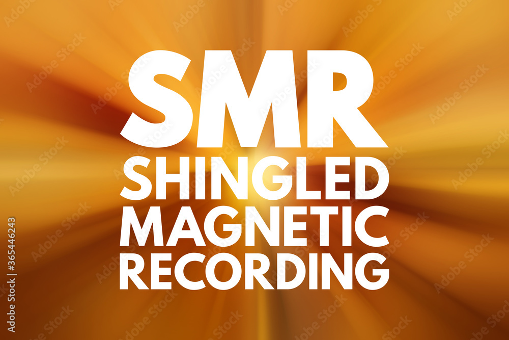 SMR - Shingled Magnetic Recording acronym, technology concept ...