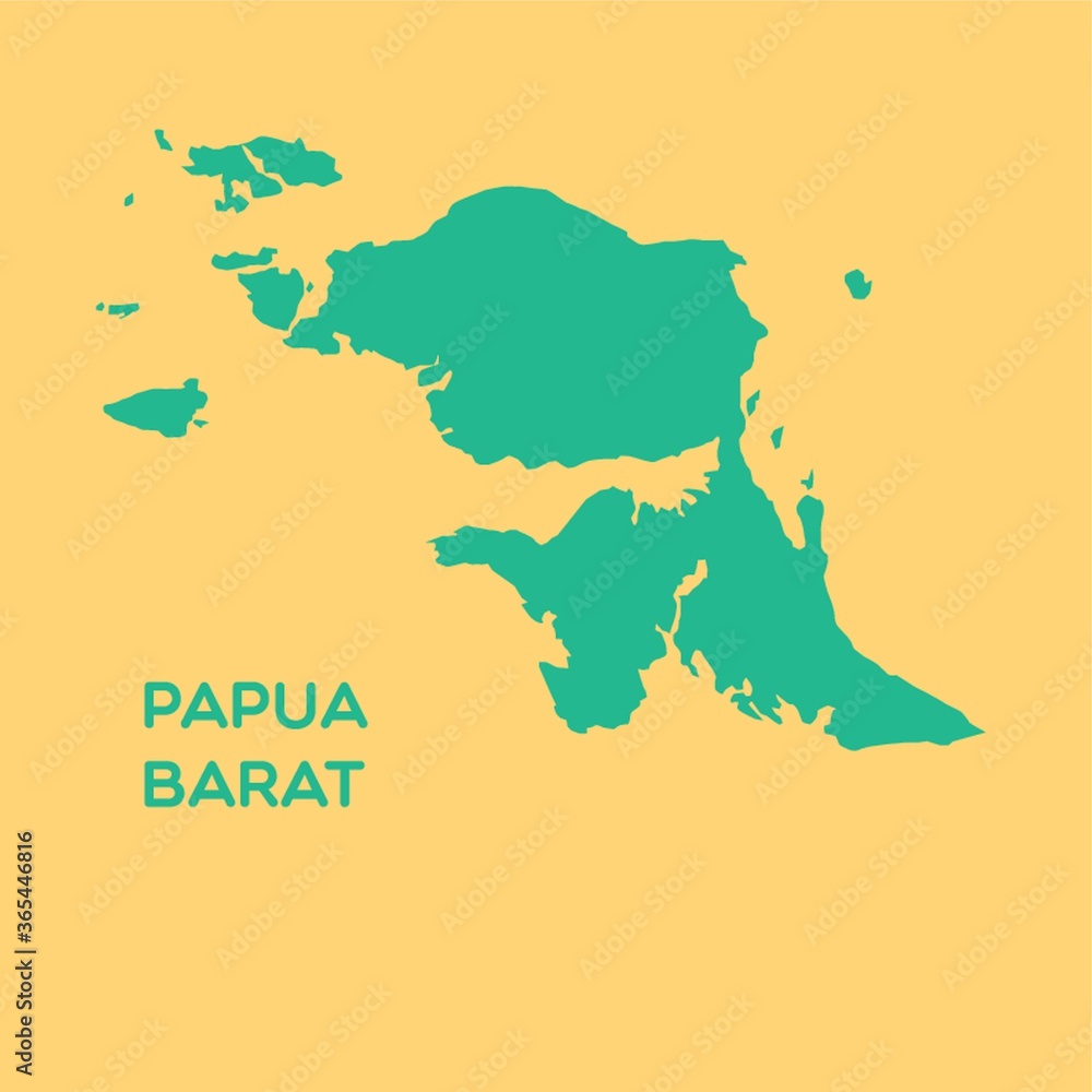 map of papua barat Stock Vector | Adobe Stock