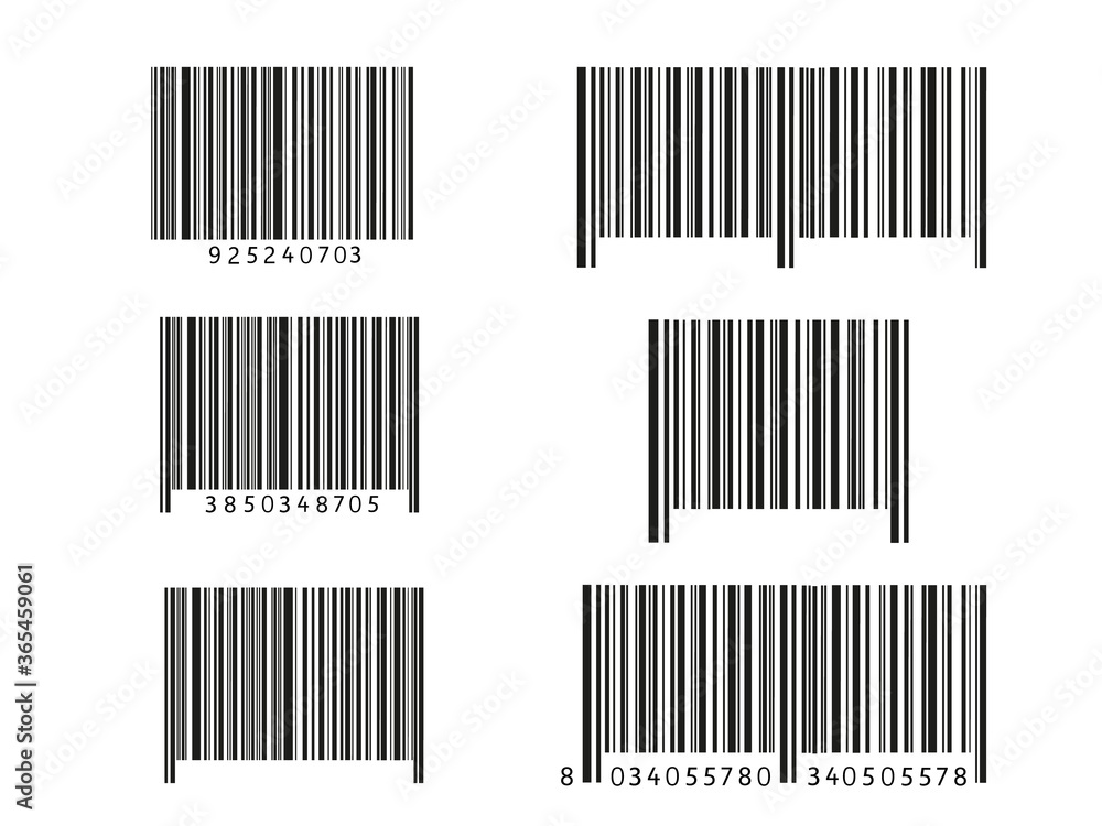 Product barcode on transparent background .Vector illustration. Stock ...