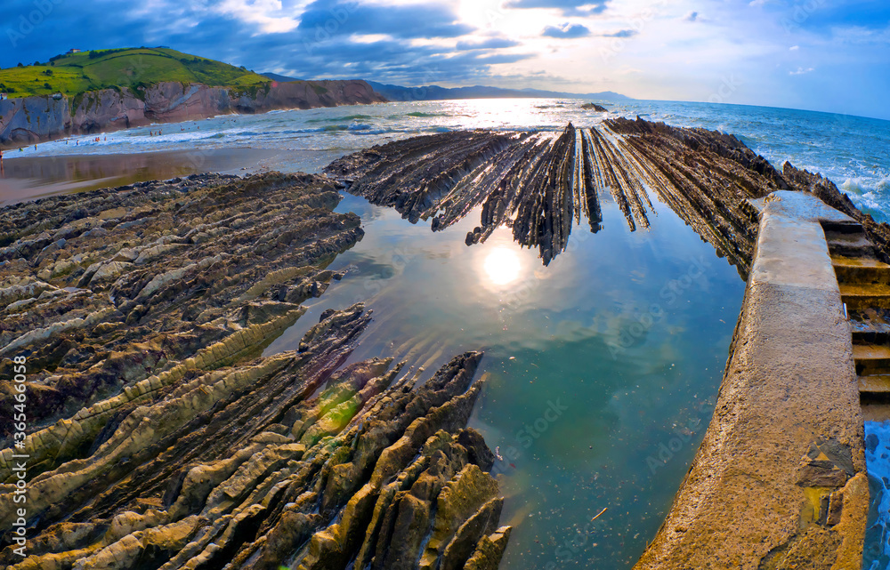 Steeply-tilted Layers of Flysch, Flysch Cliffs, Basque Coast UNESCO ...