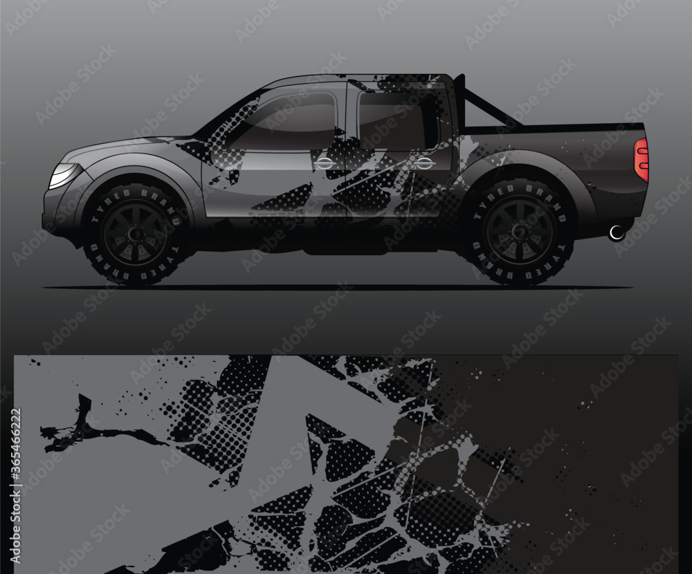 Truck Graphic. Abstract modern lines graphic design for truck and ...