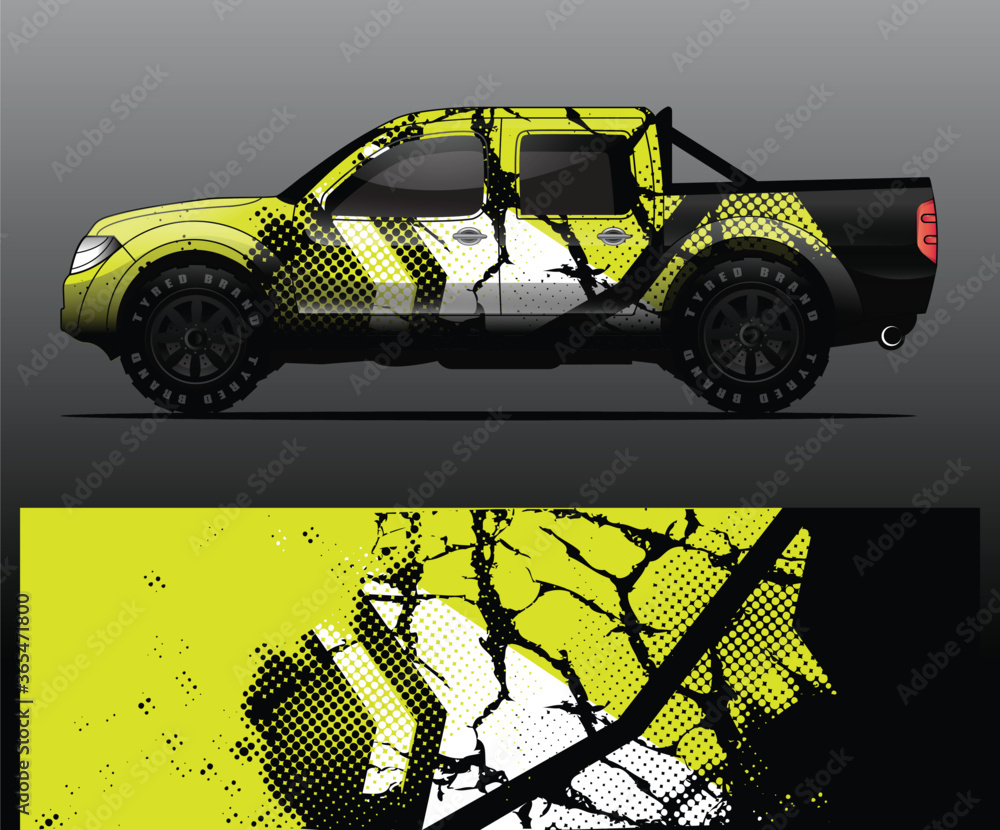 Truck Graphic. Abstract modern lines graphic design for truck and ...