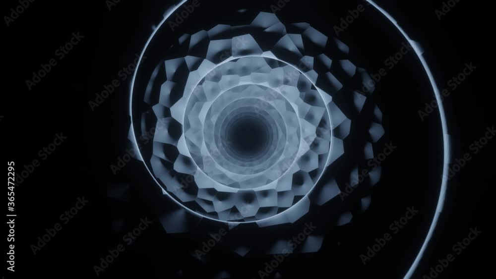 Fast high speed flythrough in abstract cave. Seamless looping animation ...