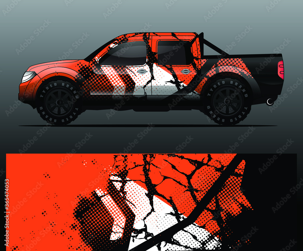 Truck Graphic. Abstract modern lines graphic design for truck and ...