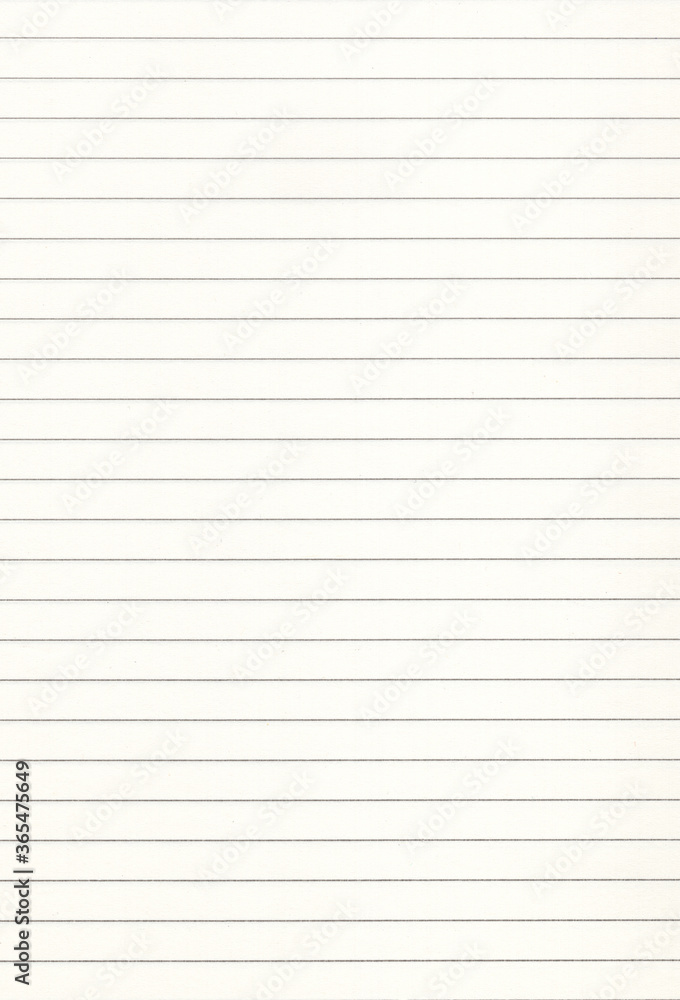 Sheet of blank white lined notebook paper background. Extra large ...