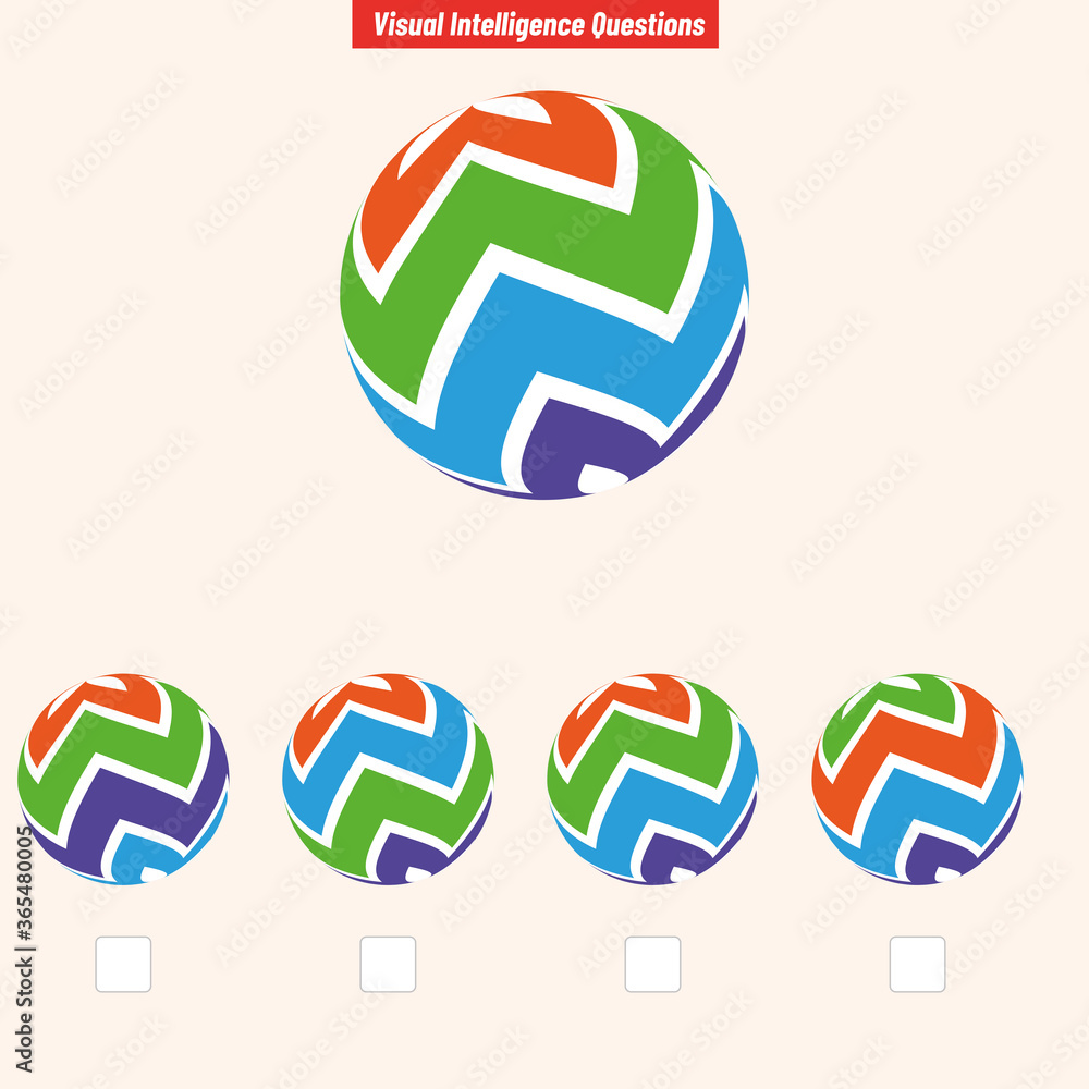 Visual Intelligence Questions. Find the same. IQ Test Stock Vector ...