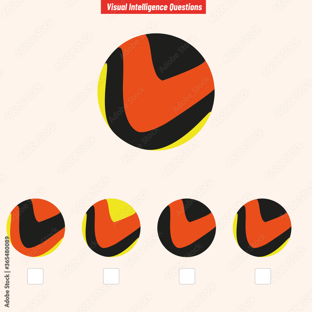 Visual Intelligence Questions. Find the same. IQ Test Stock Vector ...