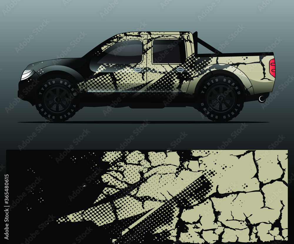 Truck Graphic. Abstract modern lines graphic design for truck and ...