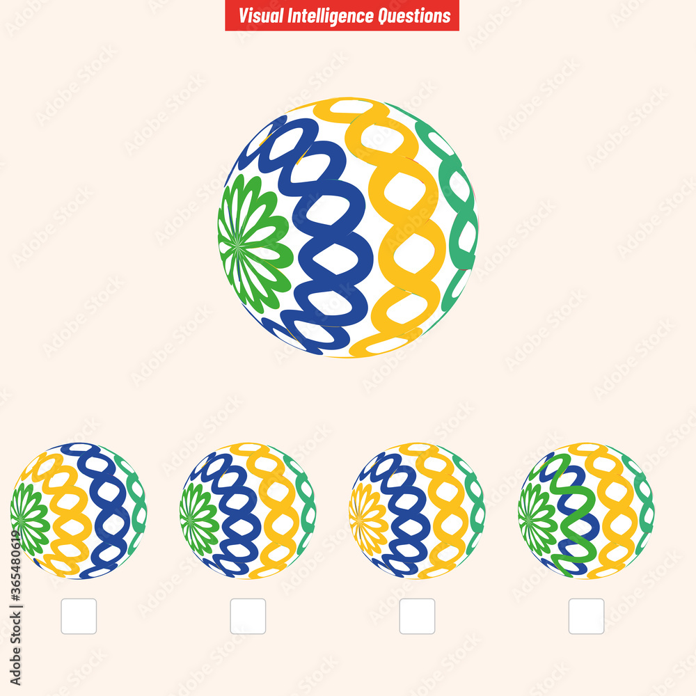 Visual Intelligence Questions. Find the same. IQ Test Stock Vector ...