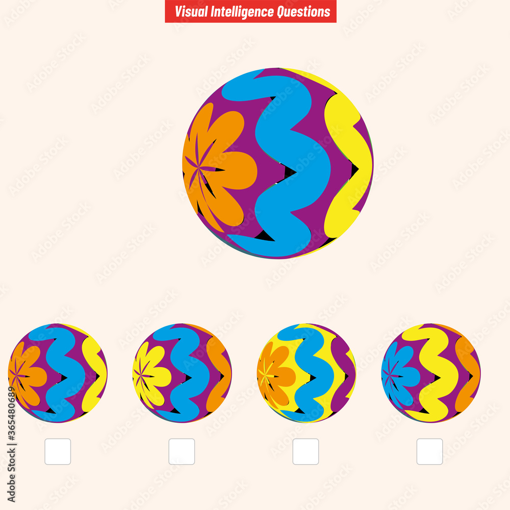 Visual Intelligence Questions. Find the same. IQ Test Stock Vector ...