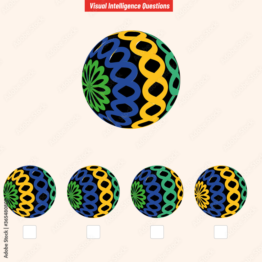 Visual Intelligence Questions. Find the same. IQ Test Stock Vector ...