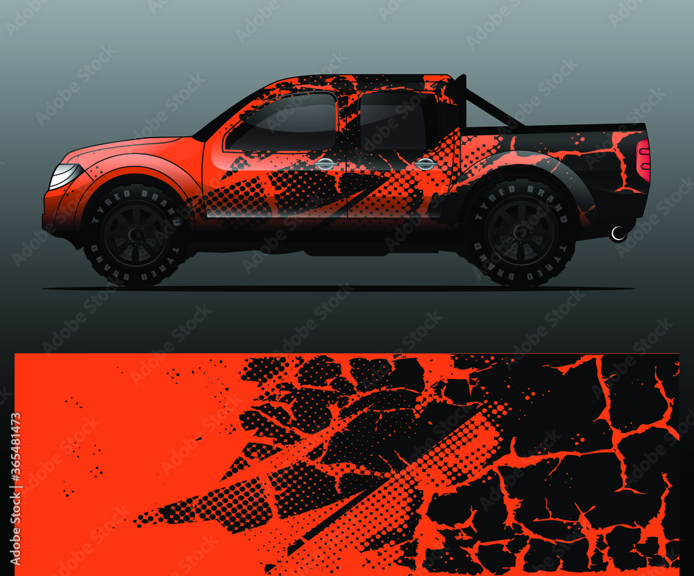 Truck Graphic. Abstract modern lines graphic design for truck and ...