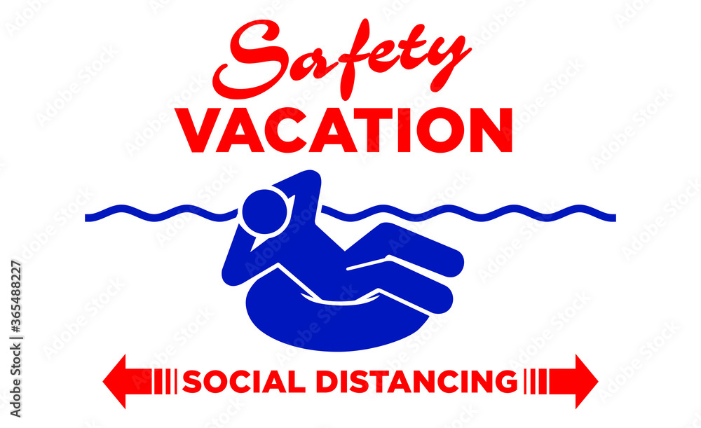 Safe beach holidays by the sea. Social distance of rest places, safe ...