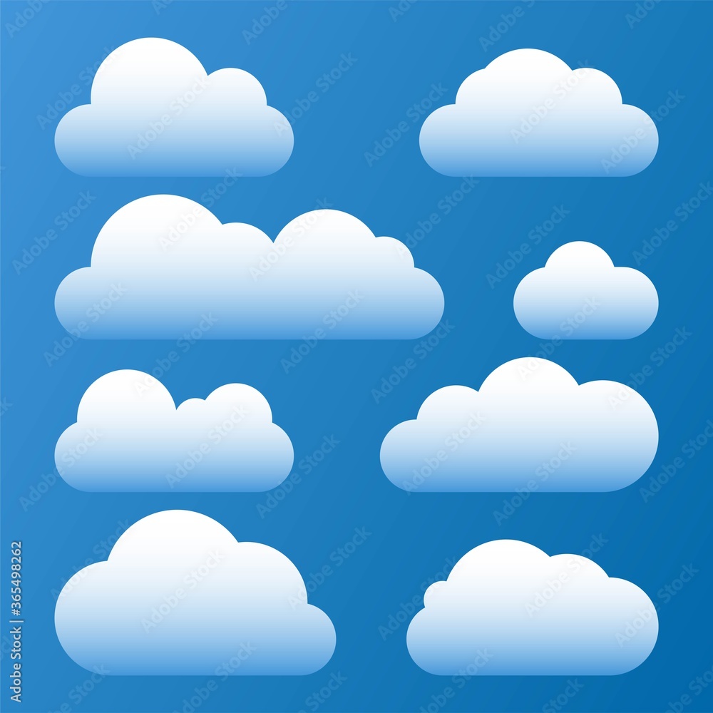 Gradient Clouds Stock Vector | Adobe Stock