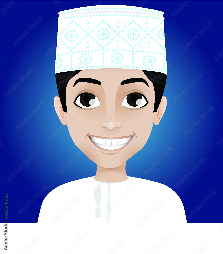 Omani Boy Vector character illustration in cartoon style Stock Vector ...