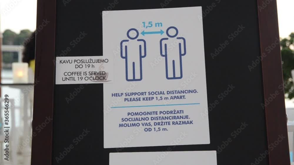 Covid-19 social distancing poster. Please keep your social distance ...