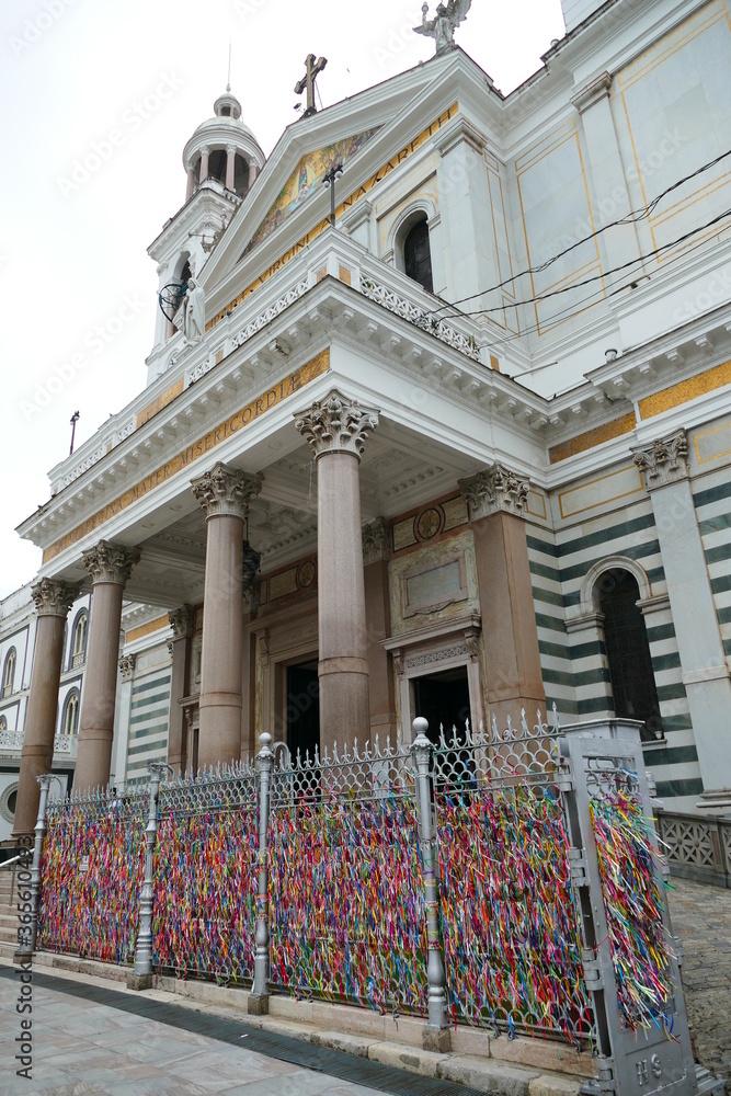 Façade of the Nossa Senhora Nazare Cathedral in Belem do Para, Brazil ...