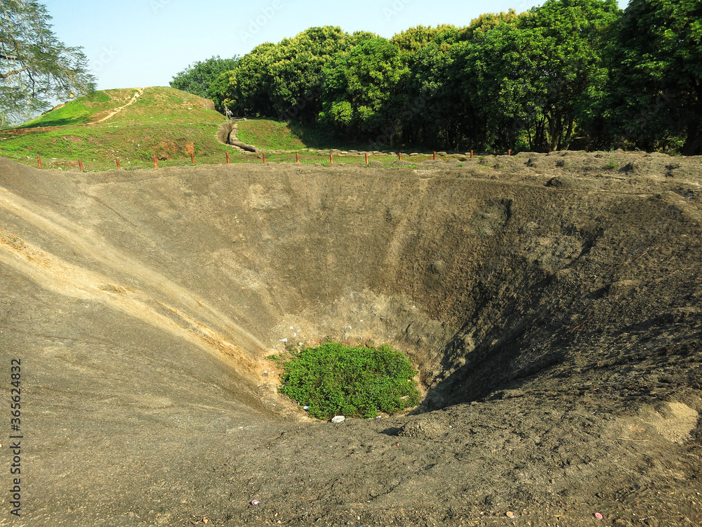 Foto de The bomb crater at A1 Hill in Dien Bien Phu, VIETNAM, which was ...