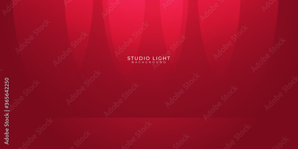 Empty red studio room, used as background for display your products ...