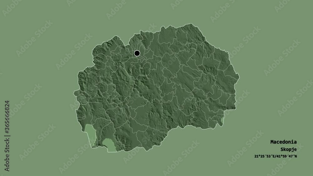 Makedonski Brod, municipality of Macedonia, with its capital, localized ...