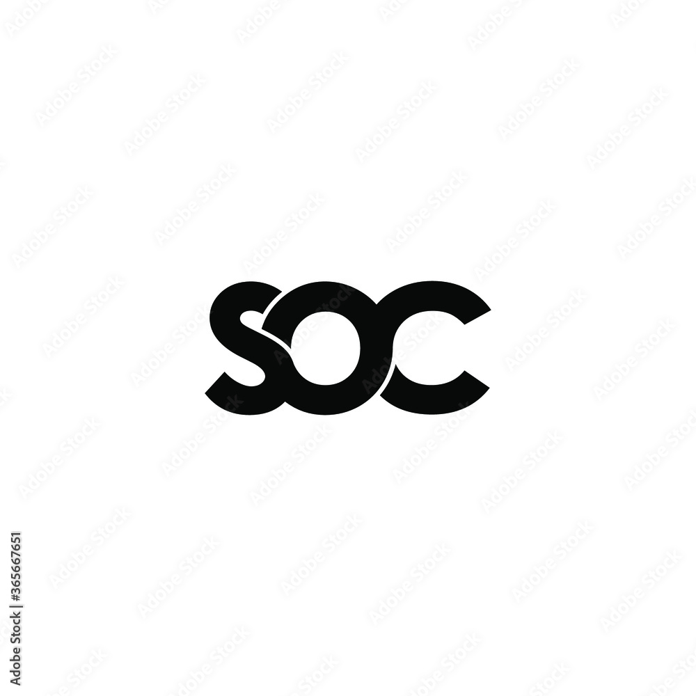 soc letter original monogram logo design Stock Vector | Adobe Stock