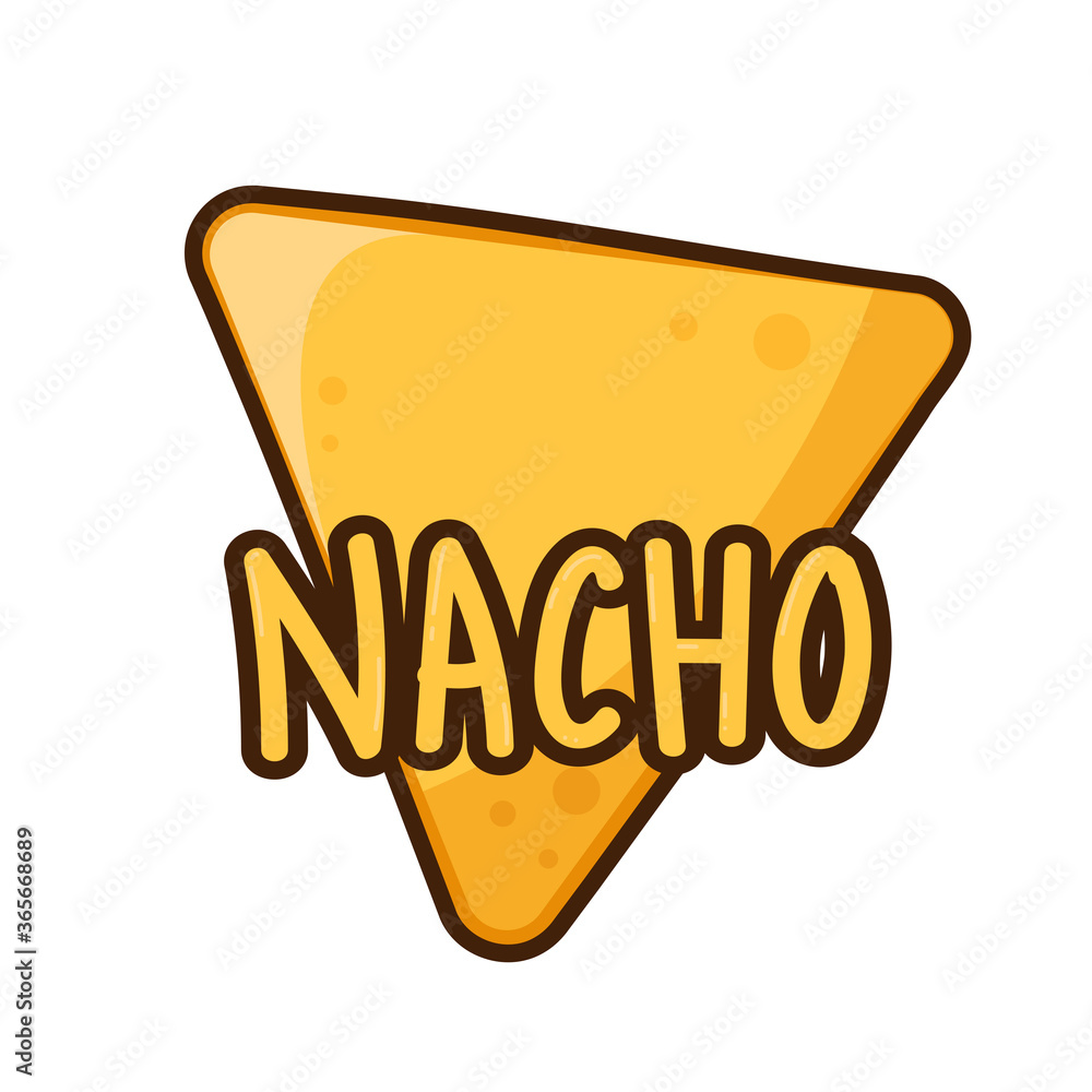Nacho logo design. Nacho vector. Nachos on white background. Stock ...