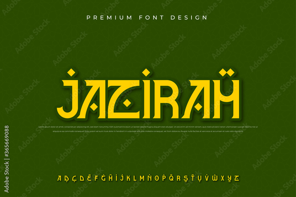 arabic alphabet font with modern and abstract style use for logo and ...