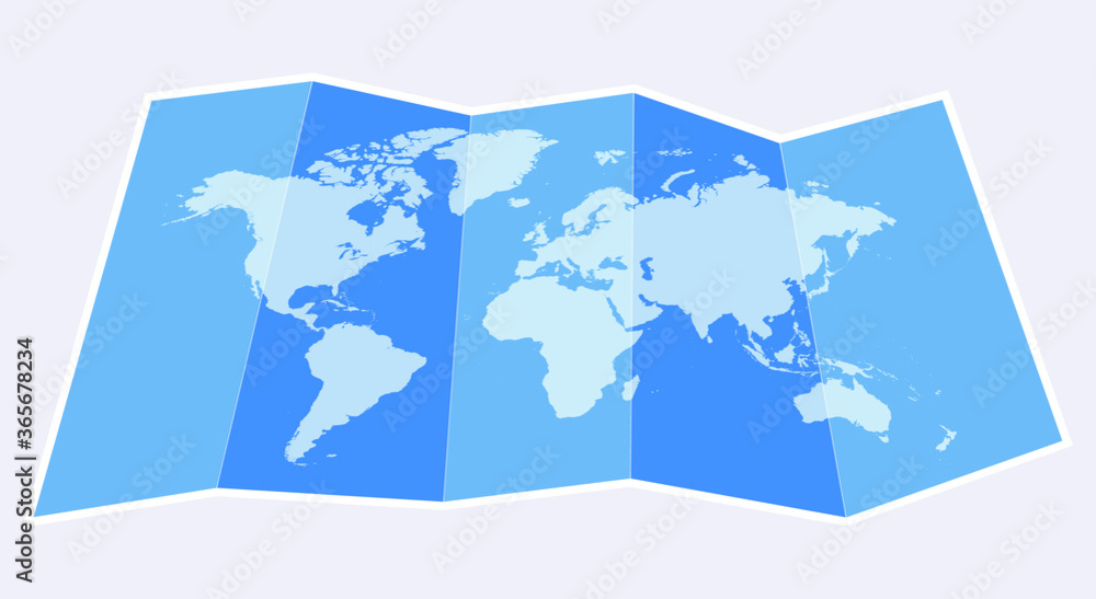 Paper world map design. Stock Vector | Adobe Stock