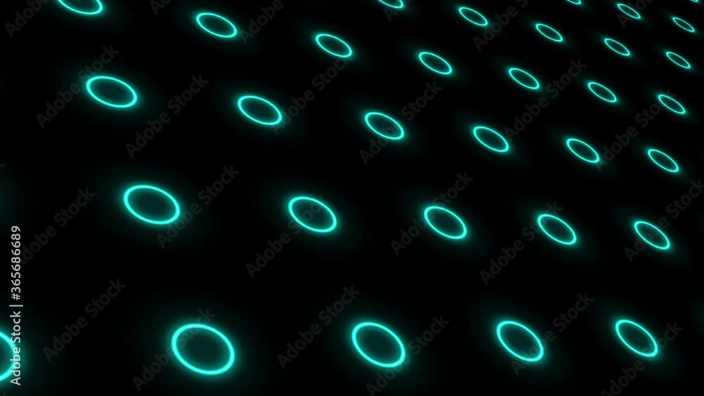 Dynamic animated background with pulsating blue circles, looped ...