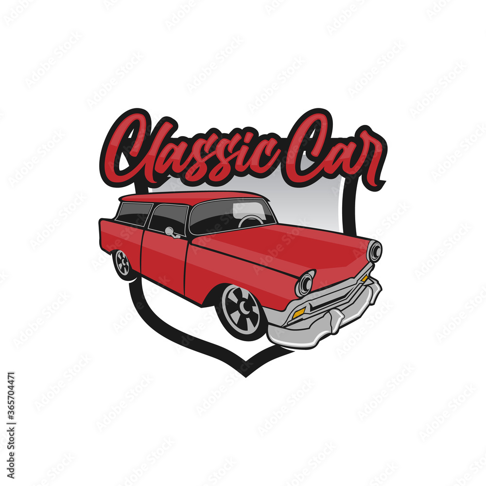 Classic/vintage car vector design inspiration. Auto car logo design ...