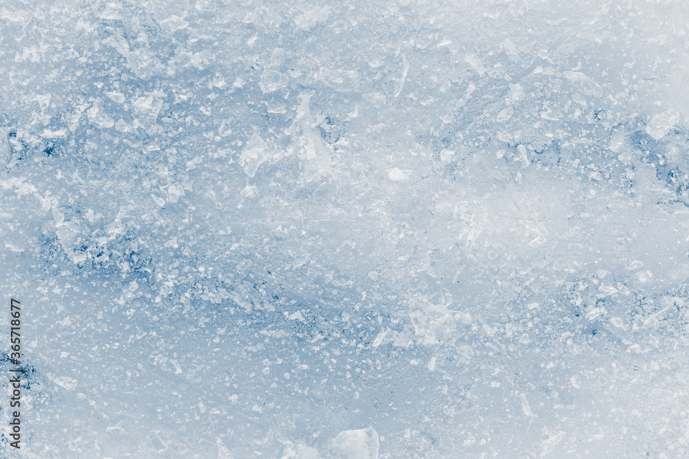 Ice texture blue toned background. Texture crunchy frosted surface of ...