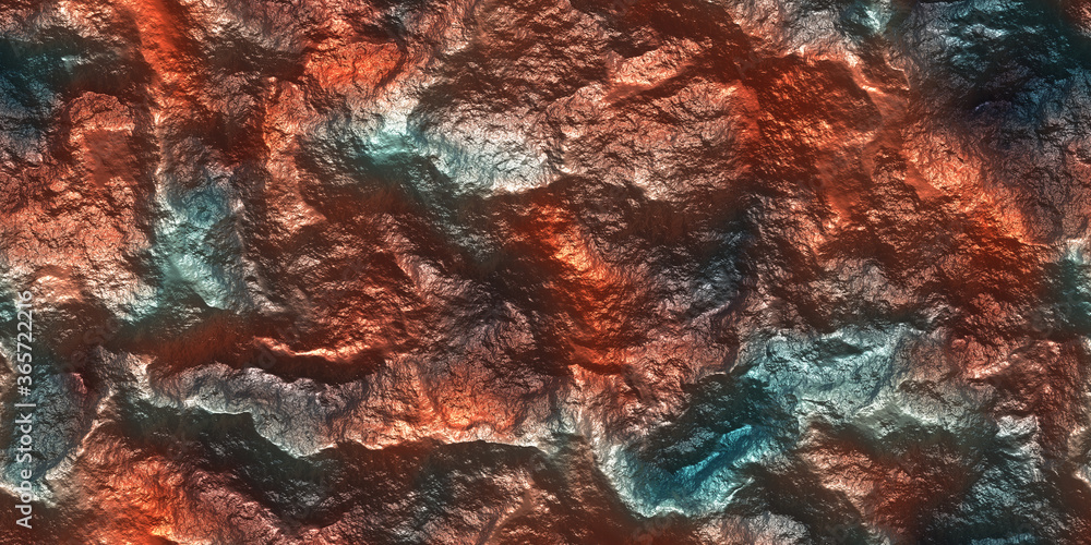 Red Metal Paint Rock Shining Background. Painted Cliff Glows Texture ...