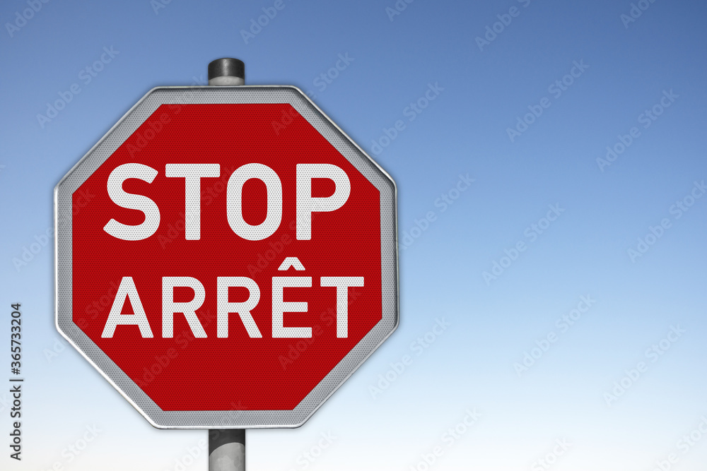panneau d’arrêt Stop, signalisation Stock Illustration | Adobe Stock