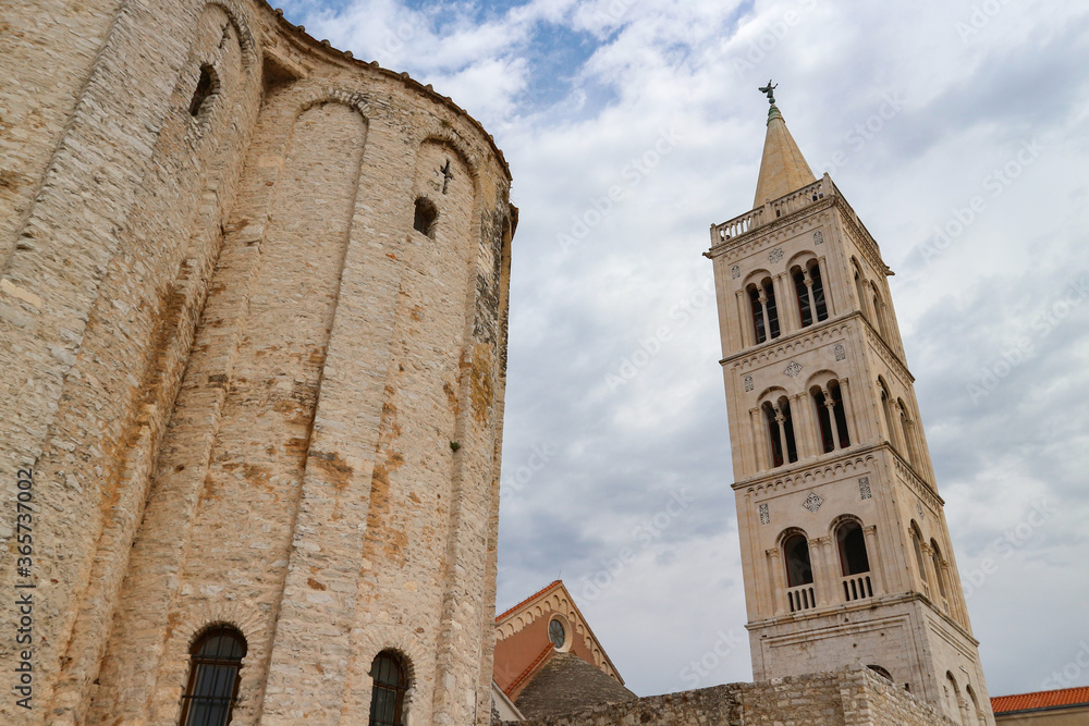 Zadar/Croatia-June 25,2018: Magnificent Zadar cathedral tower and ...