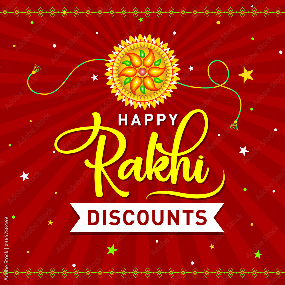 Happy Rakhi Discounts, Offers, off, Concept, Logo, Greetings, Design ...