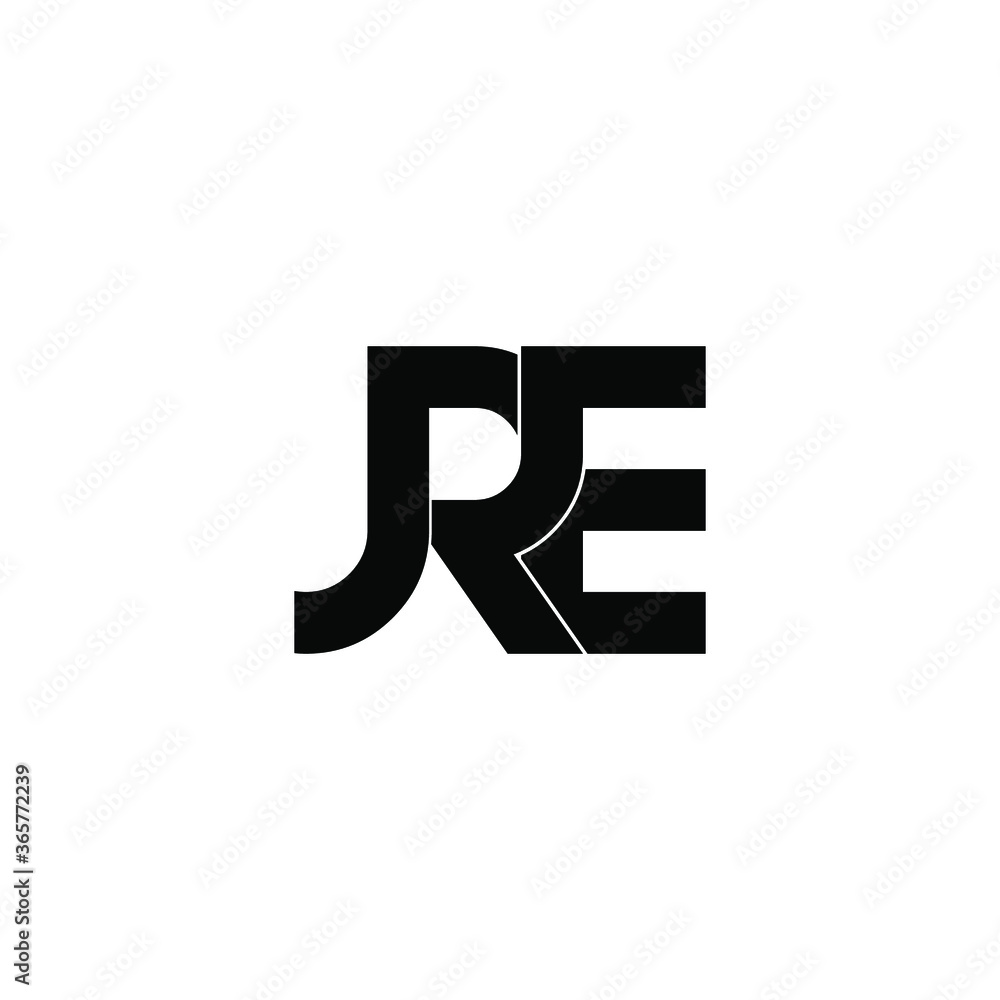 jre letter original monogram logo design Stock Vector | Adobe Stock