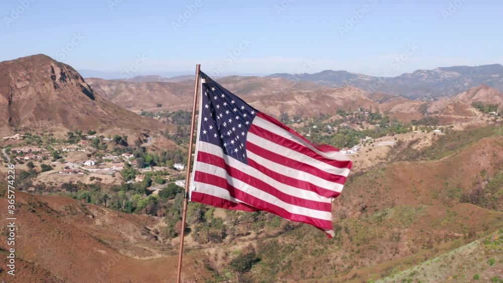 Video „The major symbol of America the USA flag on a flagpole. The ...